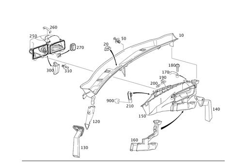 Water Deflector with Intake Bowl for 2012 Mercedes-Benz GLK 350 ...