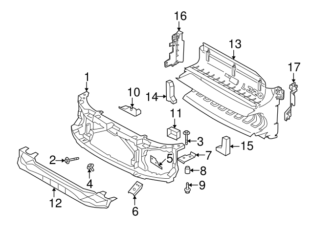 2005-2016 Land Rover Radiator Support LR054853 | OEM Parts Online