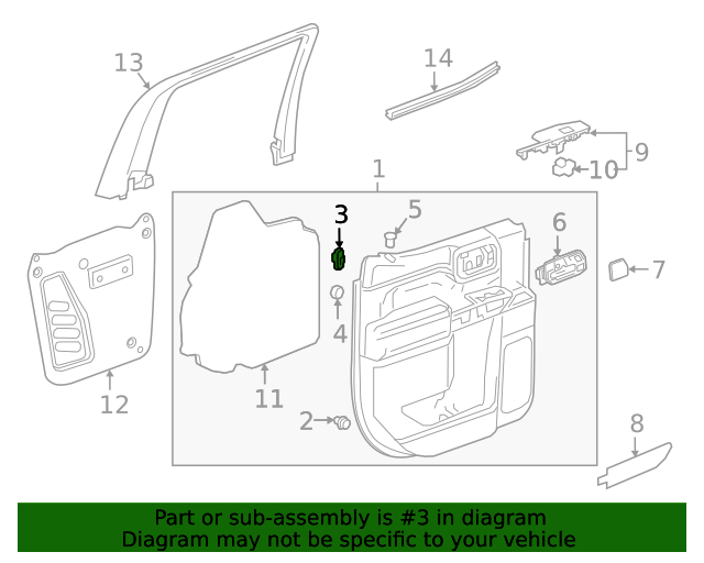2020-2024 GM Door Trim Panel Retainer 11601802 | TascaParts.com