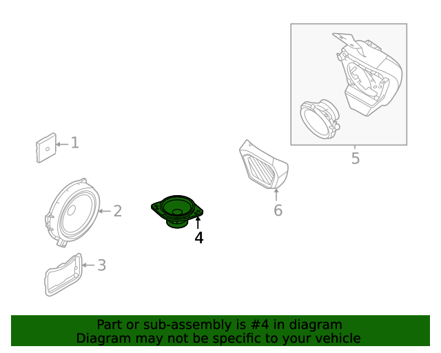 2021-2024 Ford Speaker M2DZ-18808-J | OEM Parts Online