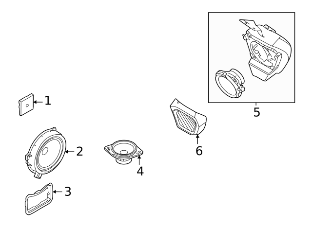 2021-2023 Ford Bronco Rear Speaker M2DZ-18808-A | Online Ford Parts Catalog