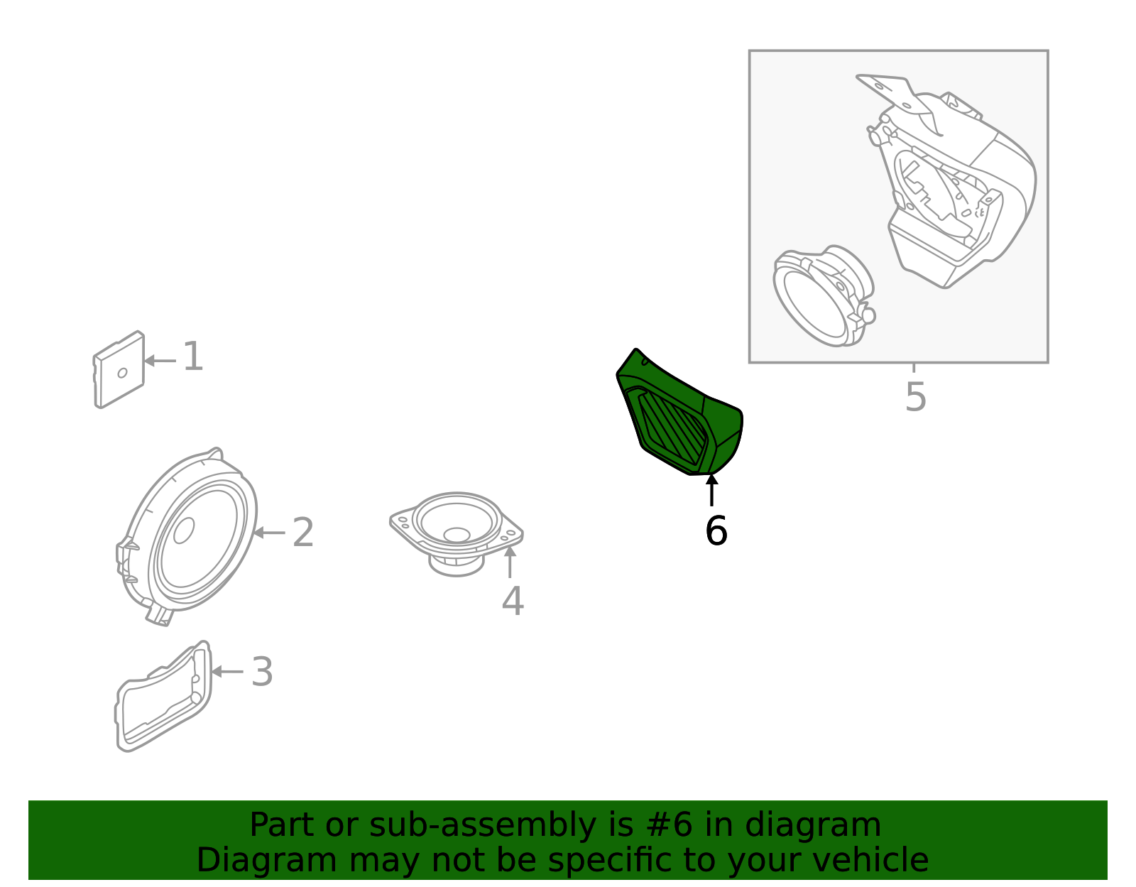 2021-2024 Ford Bronco | Speaker Grille | M2DZ-18978-AK | Walls' Ford Parts