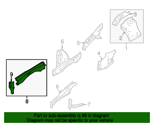 2013-2014 Nissan Pathfinder Inner Rail G5110-3JAMA | OEM Parts Online