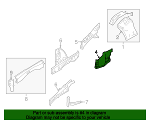 64839-9NB0B - Side Shield 2015-2020 Nissan Pathfinder | Nissan Parts ...