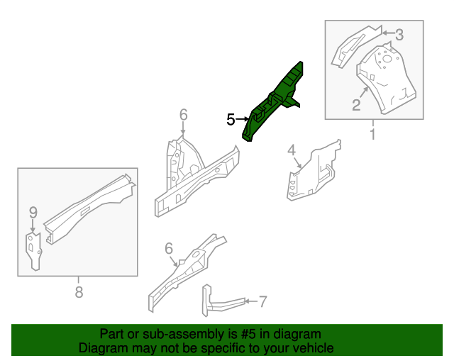 2017-2019 Nissan Pathfinder Upper Rail - Driver's Side (LH) F4181-9PJMA ...