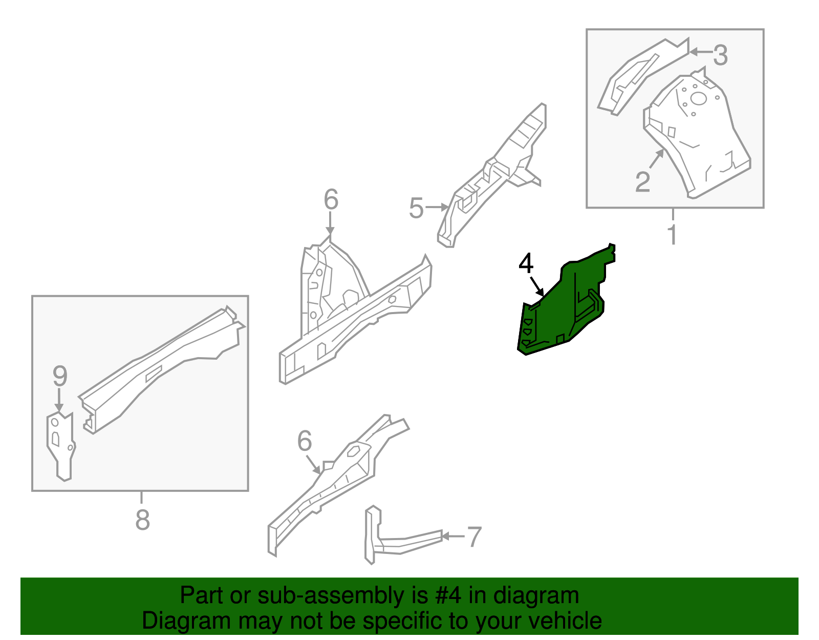 2013-2014 Nissan Pathfinder Side Shield 64838-3JA0A | Kline Nissan