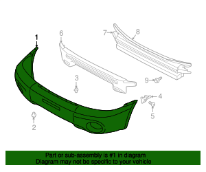 2003-2005 Subaru Forester Bumper Cover 57704SA000 | TascaParts.com