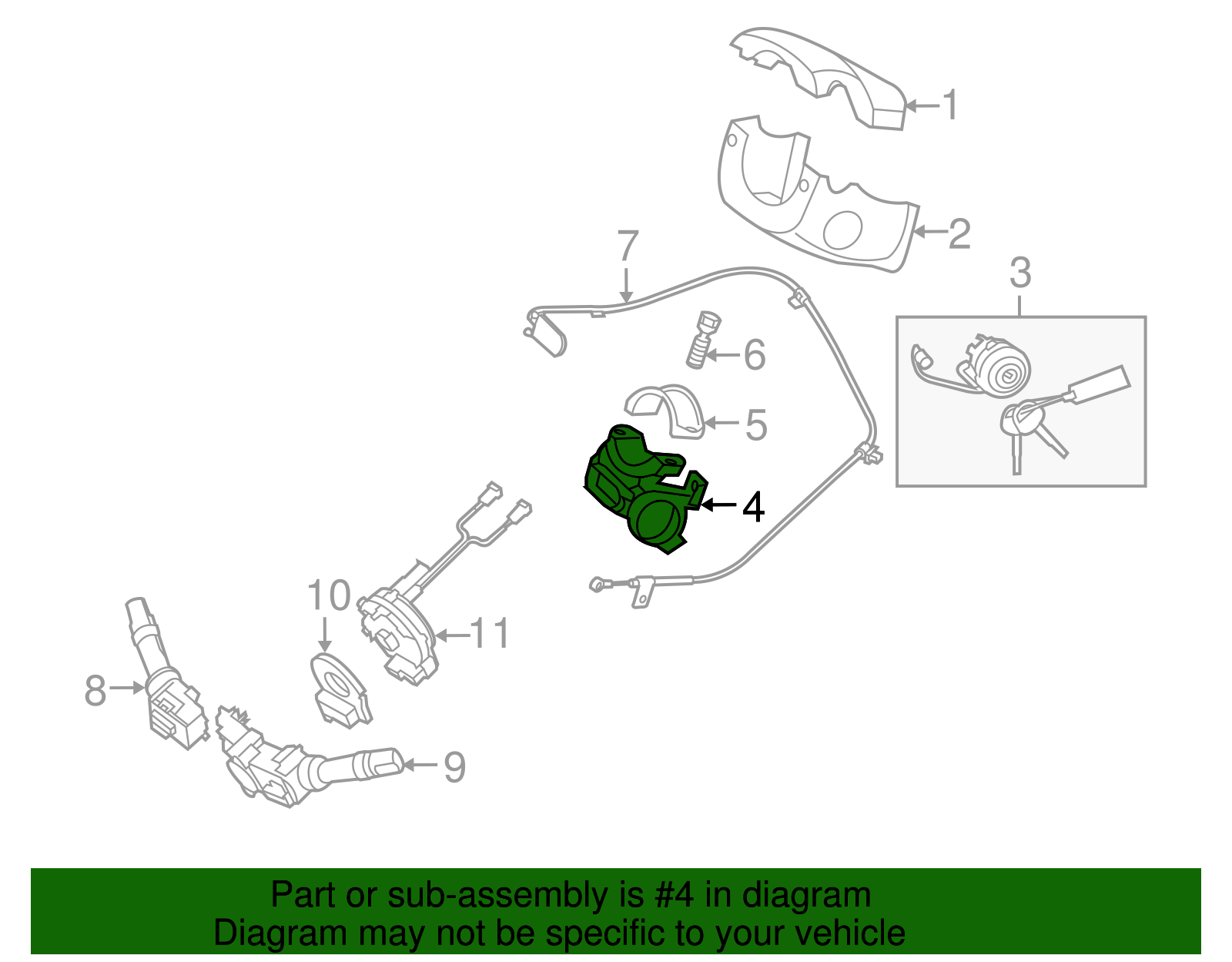 2010-2013 Kia Soul Steering Lock 81910-2K000 | OEM Parts Online