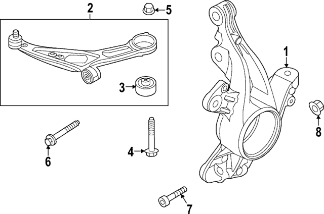 NZ6Z-3K186-A - Knuckle 2022-2024 Ford Maverick | Ford Parts Direct