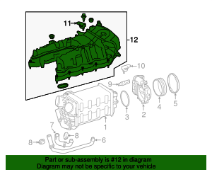 278-098-08-07 - Engine Intake Manifold 2011-2020 Mercedes-Benz ...