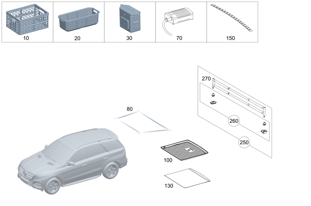 2478680000 - Luggage Net For 1959-2025 Mercedes-Benz | Mercedes-Benz ...