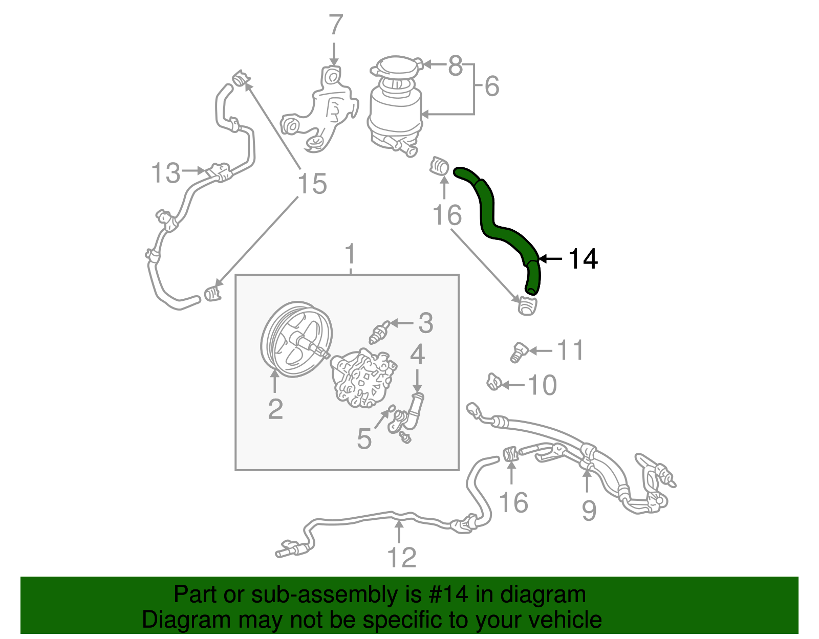 2002-2008 Toyota Reservoir Hose 44348-06170 | OEM Parts Online