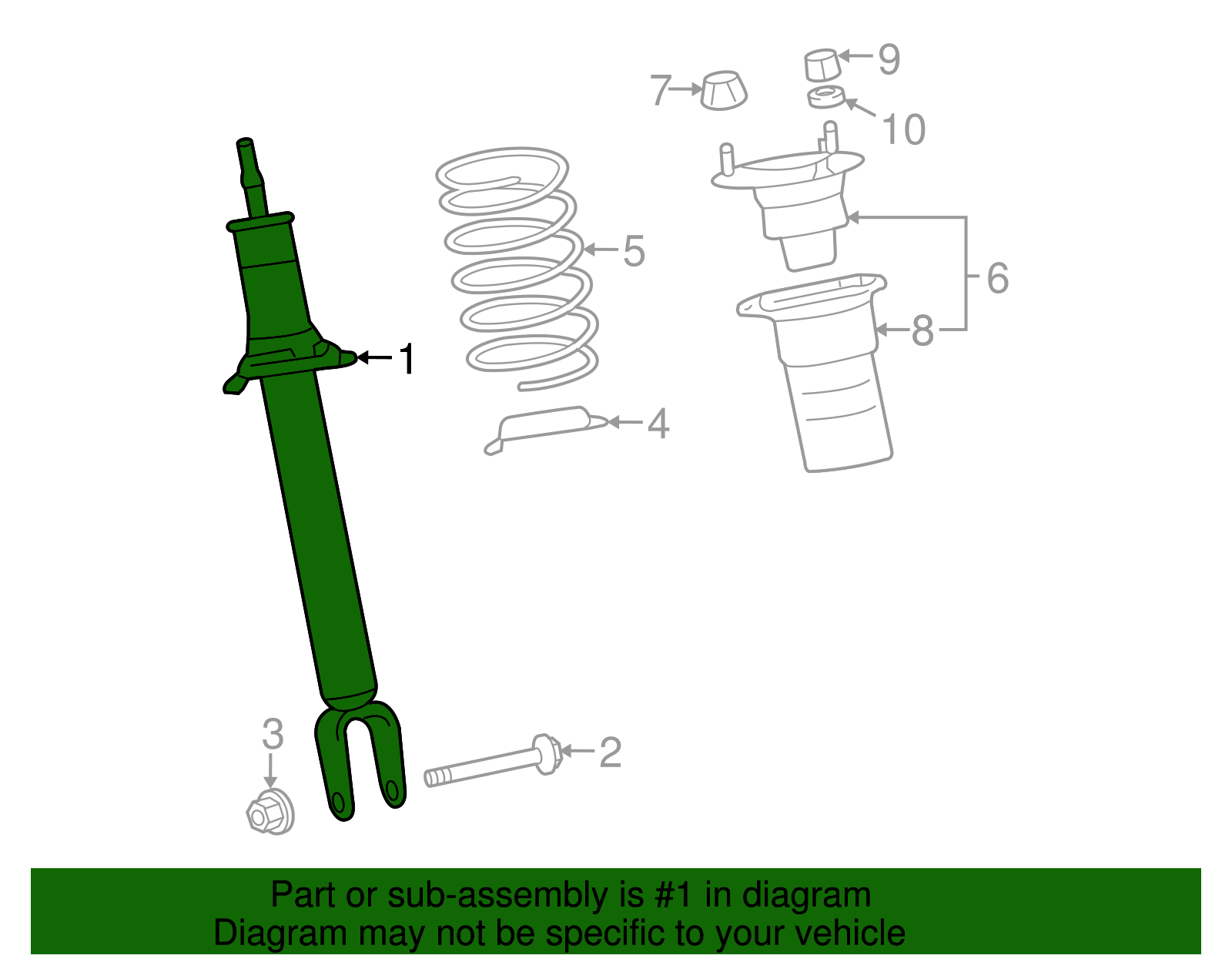48510-80682 - Strut - 2013-2017 Lexus | My L Parts