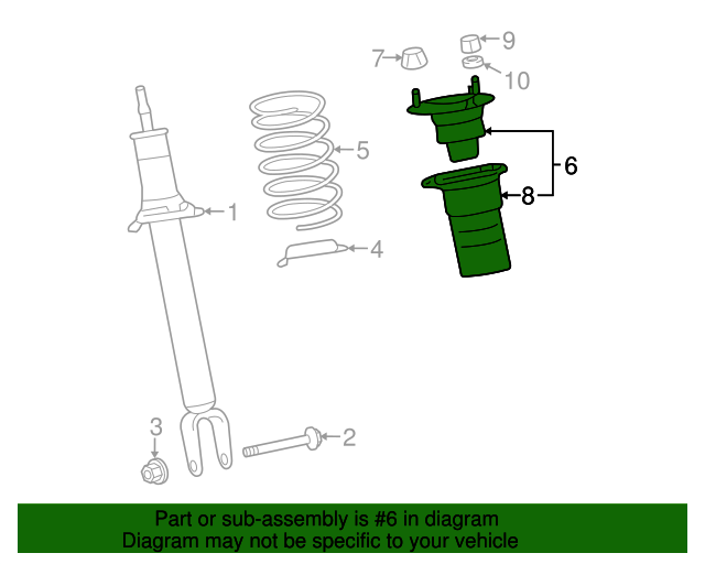 48680-50120 - Strut Mount 2007-2017 Lexus | Longo Lexus Parts
