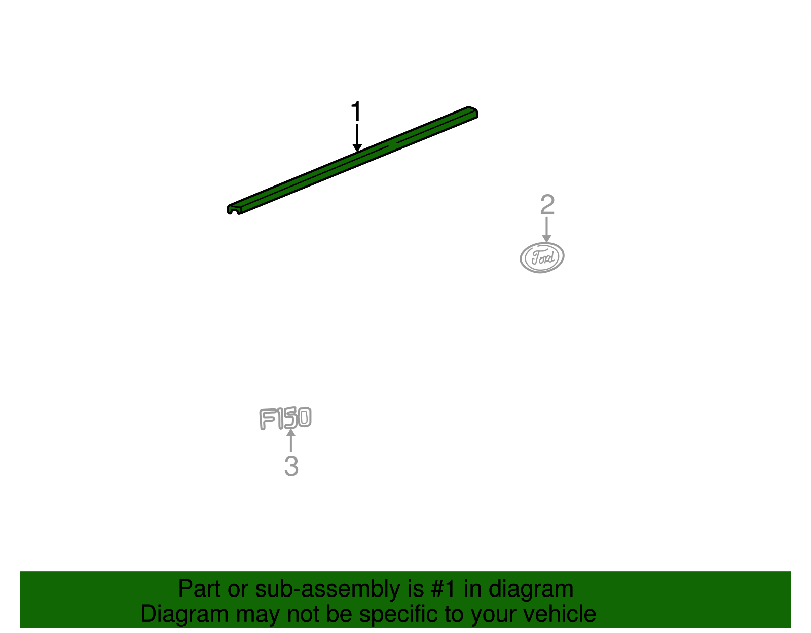 2004 Ford F-150 Tail Gate Molding 4L3Z-8340602-AAA | Retail Performance ...