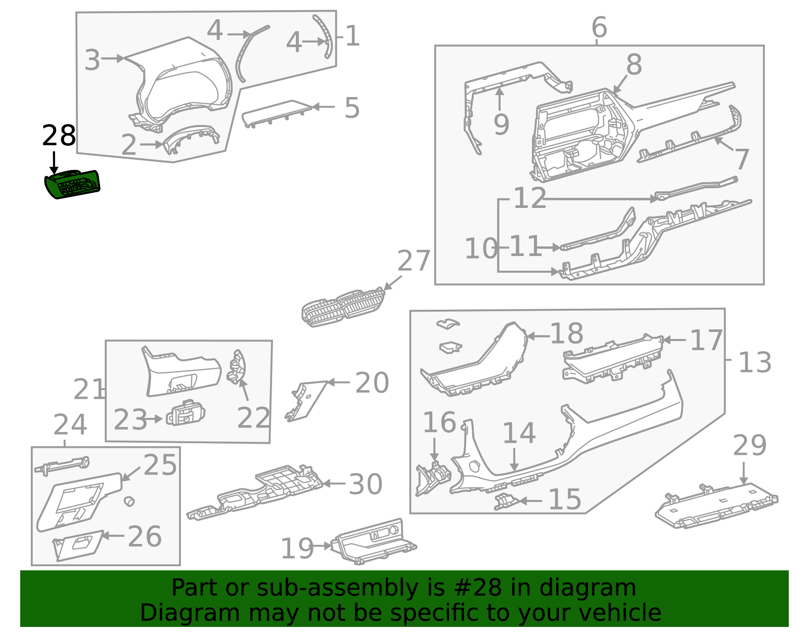 2021-2024 Toyota Highlander 2021-2024 Toyota Highlander - Air Vent ...