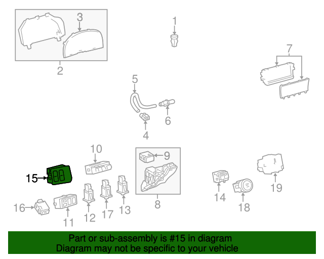 2013-2020 Lexus Control Panel 84010-30860 | OEM Parts Online