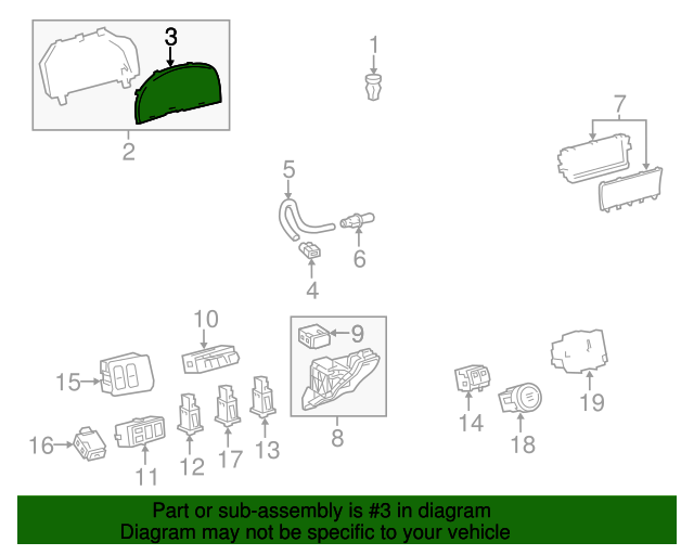 83852-30K60 - Instrument Panel Lens 2013-2015 Lexus | AutoNationParts.com