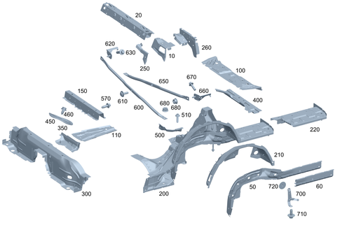 Rear-End Floor for 2023 Mercedes-Benz C300 | Mercedes-Benz USA Parts
