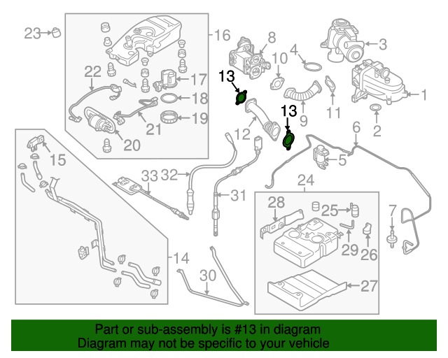 059-131-358-B - Connector Pipe Gasket 2010-2016 Audi | Audi USA Parts