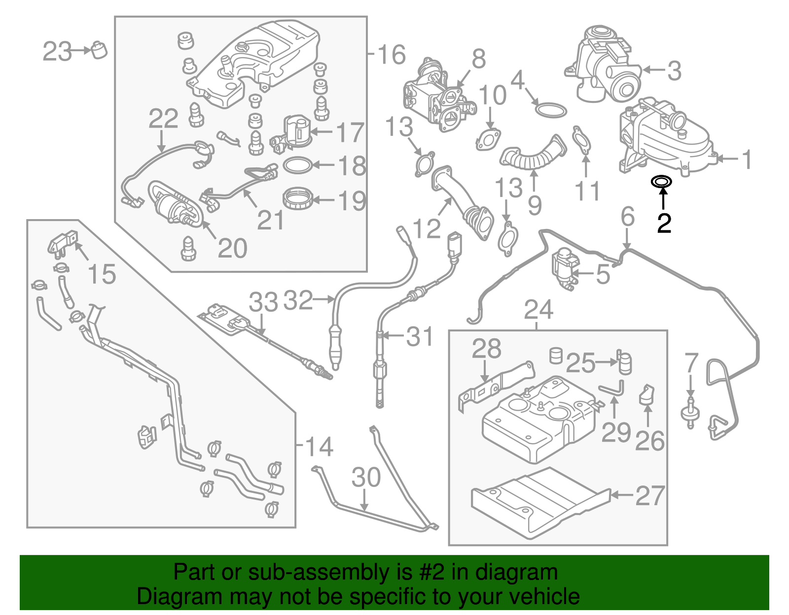 2010-2012 Audi Q7 Egr Cooler Seal N-904-520-03 | Audi OEM Parts Guy