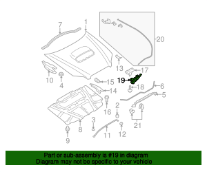 2005-2007 Subaru Hood Latch 57310AG010 | AutoNationParts.com