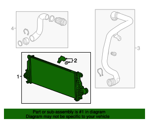 2016-2024 Chevrolet Malibu Charge Air Cooler 85525374 GM ...