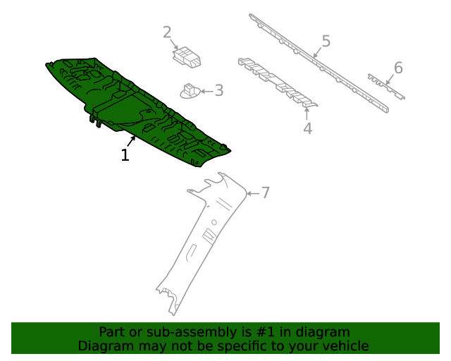 190-690-79-00-8U13 - Header Trim 2018-2021 Mercedes-Benz ...