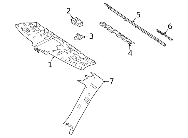 190-690-79-00-8U13 - Header Trim 2018-2021 Mercedes-Benz ...
