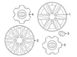 2017-2023 Lexus GX460 Wheel, Alloy 4261A-WY010 | OEM Parts Online