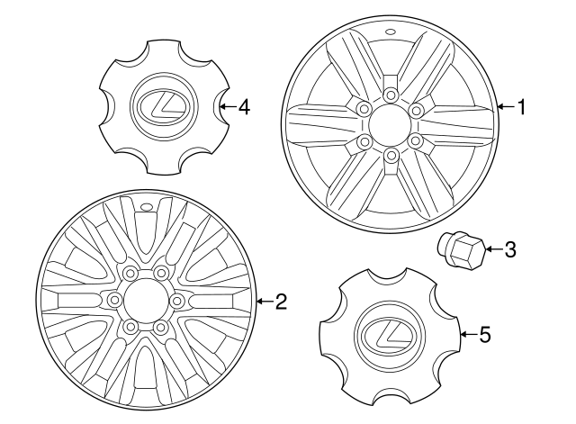 2017-2023 Lexus GX460 Wheel, Alloy 4261A-WY010 | OEM Parts Online