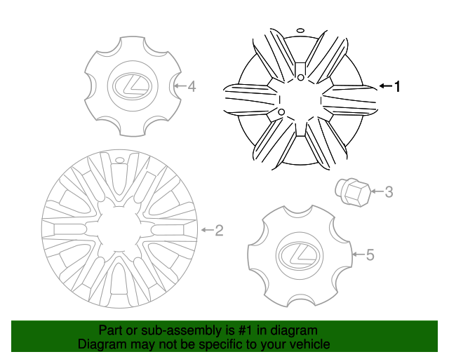2017-2023 Lexus GX460 Wheel, Alloy 4261A-WY010 | OEM Parts Online