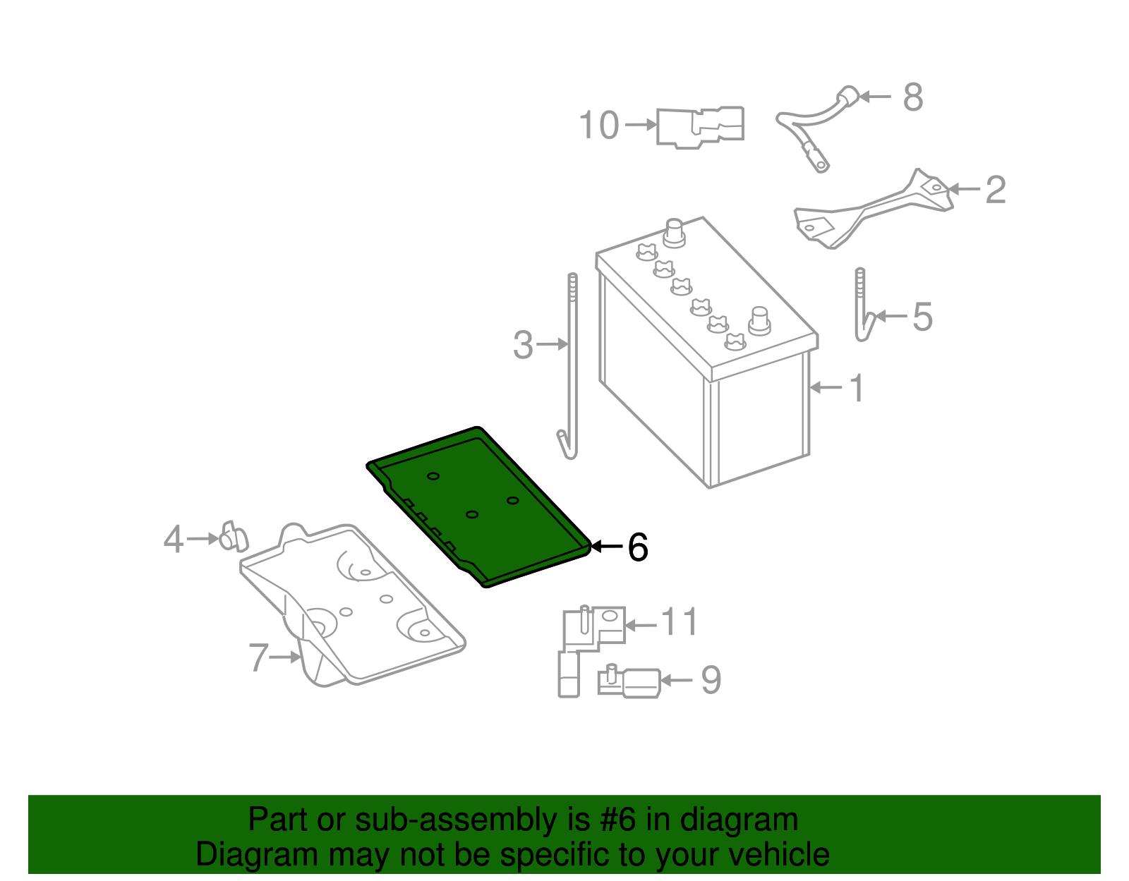 2009-2024 Nissan Battery Tray 24428-EN000 | Ziegler Nissan of Orland Park