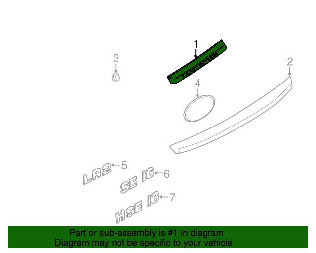 Genuine Finish Molding for 2008-2010 Land Rover LR2 | Land Rover Part ...
