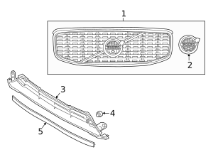 2020-2022 Volvo V60 Cross Country Upper Grille 32365397 | TascaParts.com