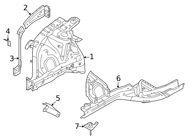 2022-2024 Hyundai Santa Cruz Lower Panel Bracket 64577-K5000 | QuirkParts