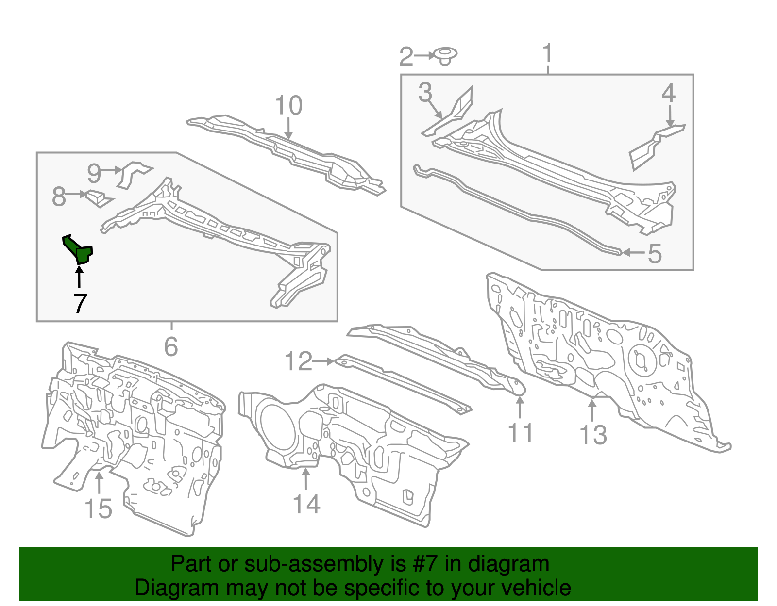 61152-T7J-H00ZZ - Lower Frame Bracket 2016-2022 Honda HR-V | Honda ...