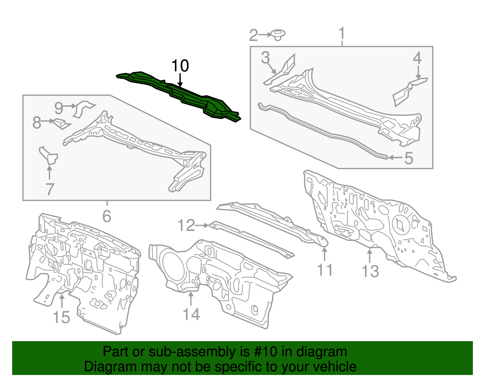 61100-T7W-A00ZZ - Upper Dash Panel 2016-2022 Honda HR-V | Honda Parts ...