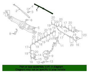 8P1-955-425-J - Wiper Blade 2006-2013 Audi | Audi OEM Parts