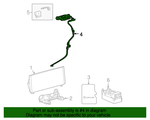 86860-53070 - Antenna 2014-2017 Lexus | AutoNationParts.com