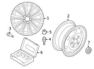 2020-2022 Volkswagen Passat 19 -Inch 5-Spoke Two-Toned Machined Wheel ...