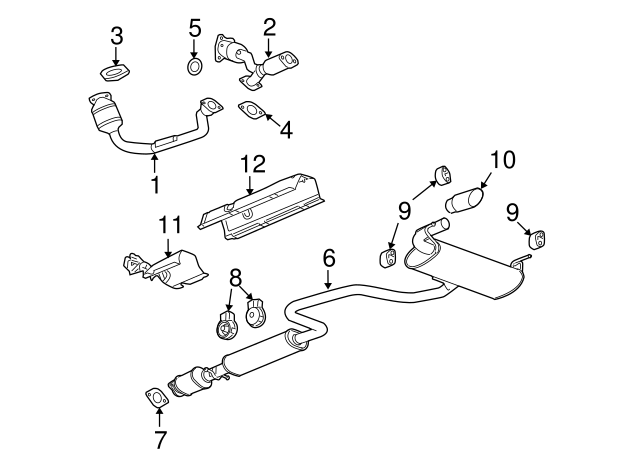 25919673 - Exhaust Muffler Assembly with 3-Way Catalytic Converter ...
