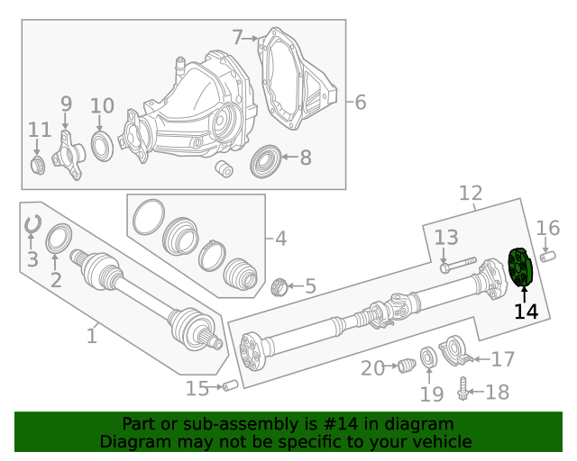 2011-2020 Mercedes-Benz Flex Disk 205-411-02-00 | Mercedes-Benz Parts