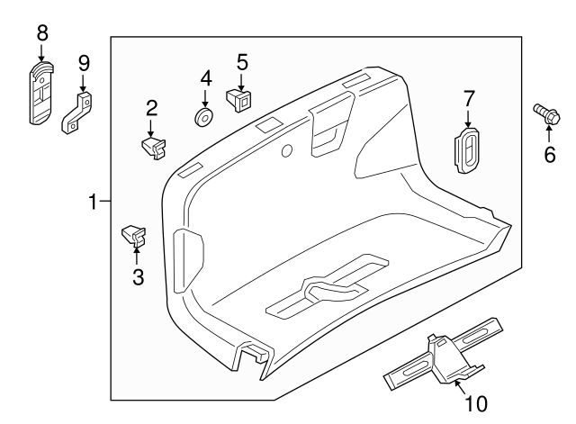 2017-2023 Audi Trunk Lid Trim 8W5-867-975-N-CA9 | OEM Parts Online