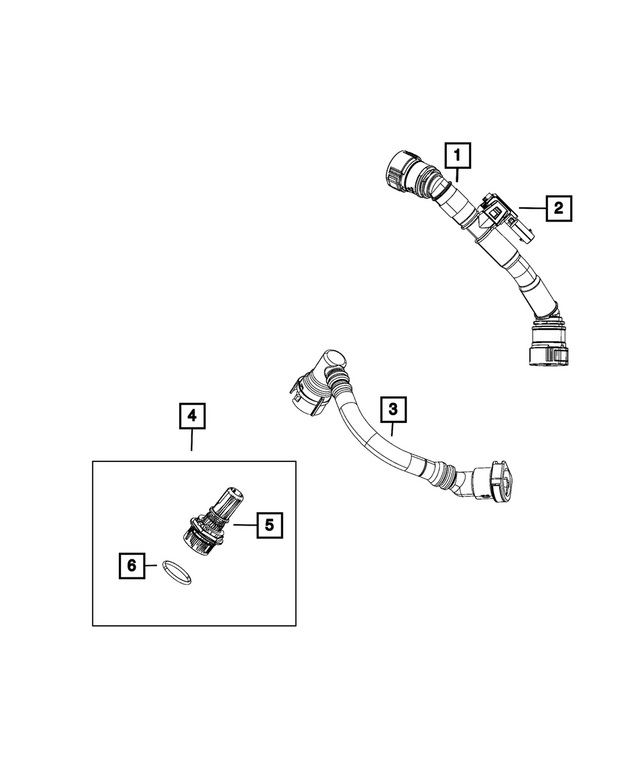 2018-2025 Mopar Make Up Air Hose 53010986AC | My Mopar Parts