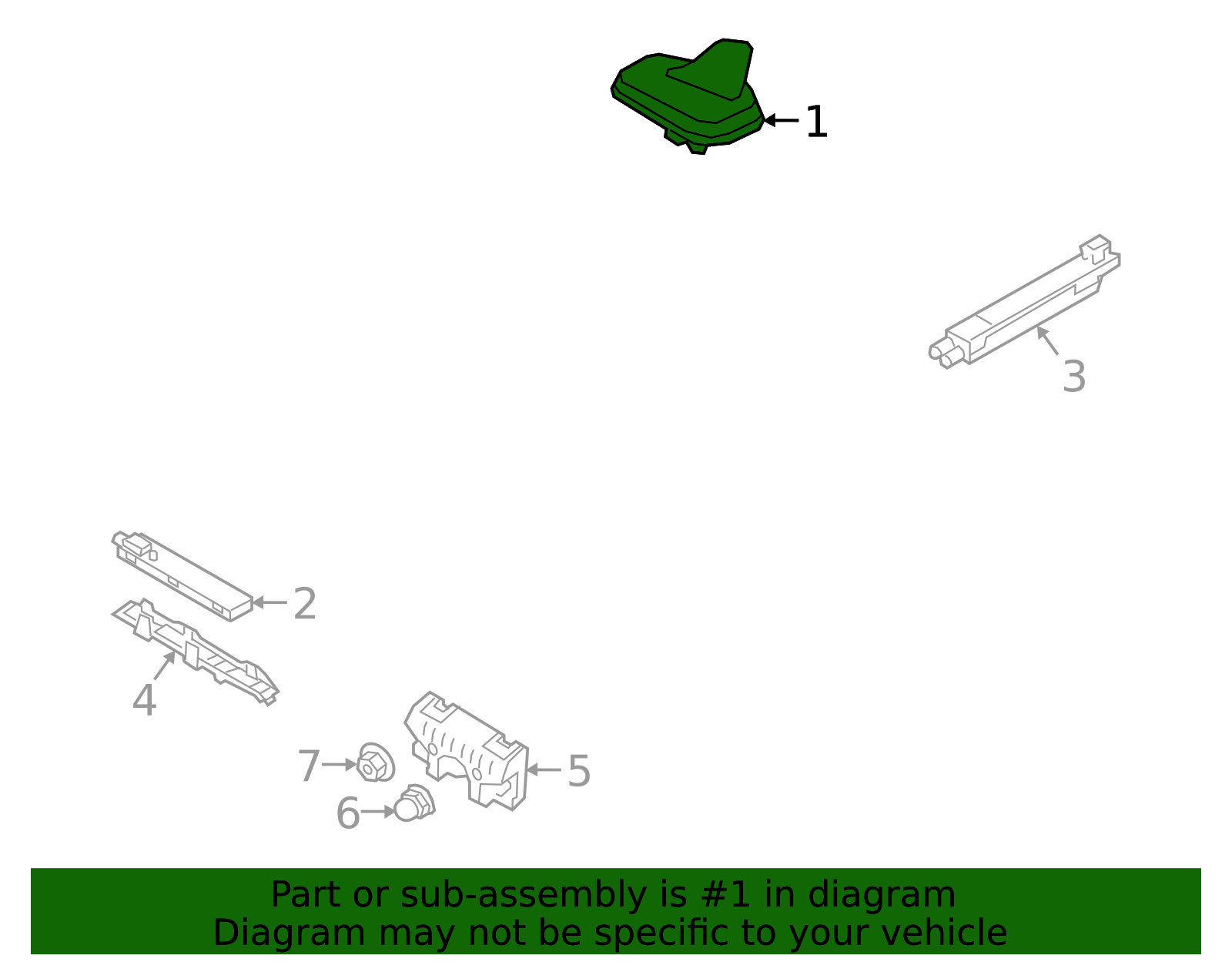 2020-2024 Audi Radio Antenna Assembly 4M0-035-503-T-GRU | OEM Parts Online