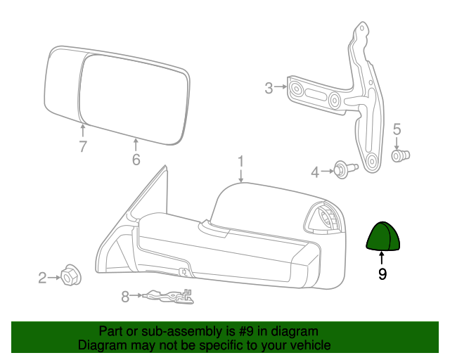 2013-2021 Ram Signal Lamp - Passenger Side (RH) 68302828AA | TascaParts.com