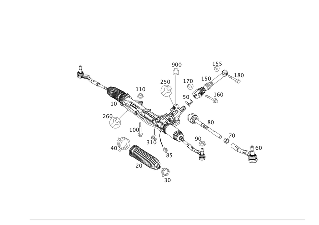 204-330-19-03 - Tie Rod 2010-2018 Mercedes-Benz | Mercedes-Benz USA Parts