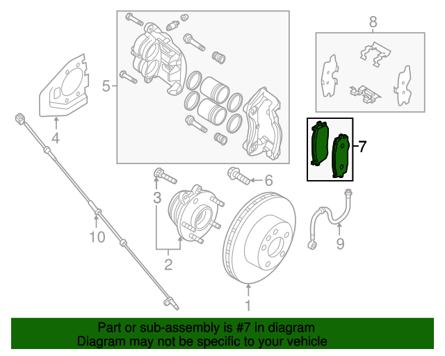 D1060-3JA0A | Nissan Pad Kit-Disc Brake - Genuine OEM | D10603JA0A ...