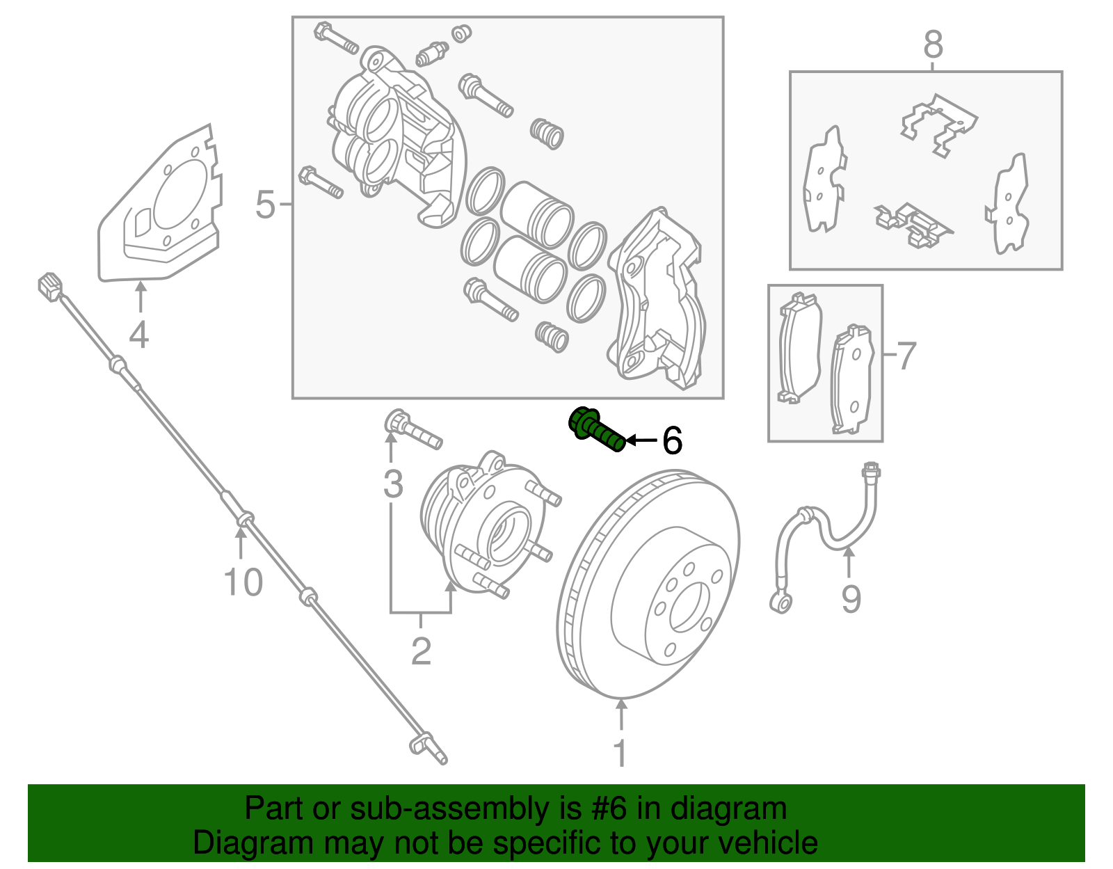 2011-2024 Nissan Disc Brake Caliper Bracket Mounting Bolt 41005-1MD0A ...
